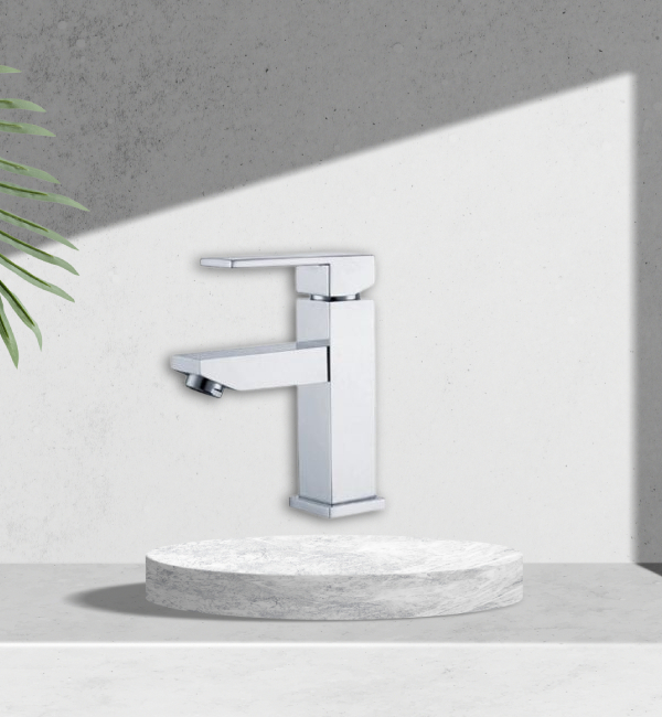 Watermark – Short Square Basin Mixer- Chrome - PH Plumbing Supplies